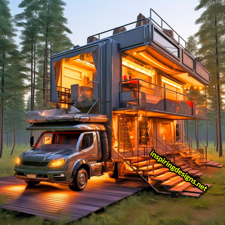 These Giant Open-Concept Campers Have Fold-Down Walls That Offer ...
