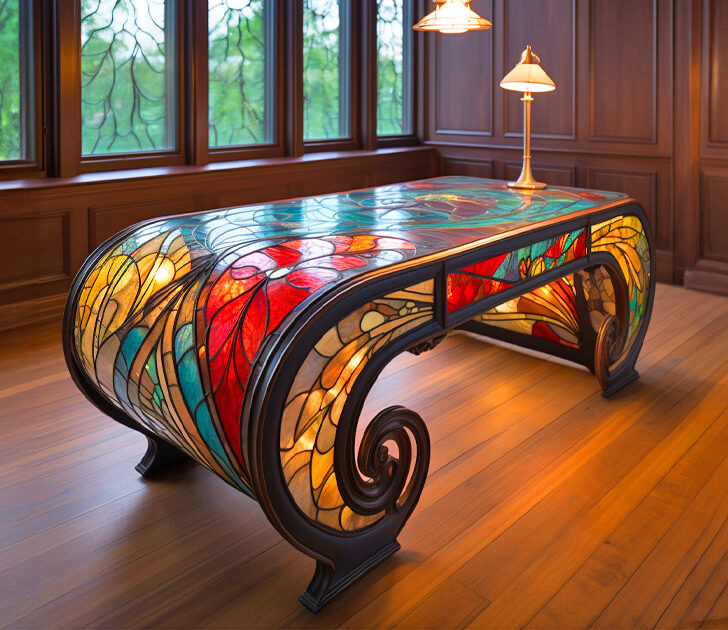 These Stunning Stained Glass Desks Will Illuminate Your Workspace ...