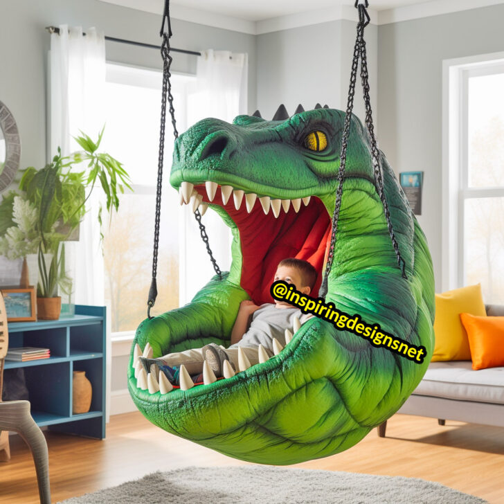 These Hanging Dinosaur Loungers Will Have Your Kids Swinging into the ...