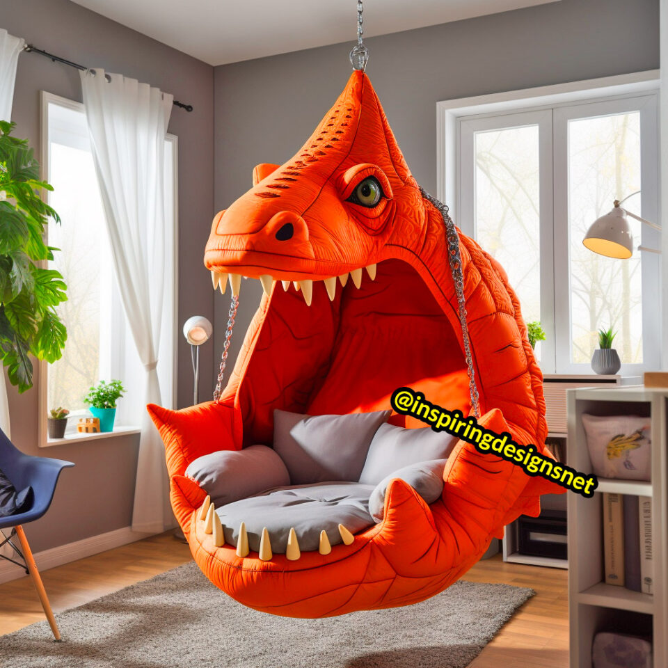 These Hanging Dinosaur Loungers Will Have Your Kids Swinging into the ...
