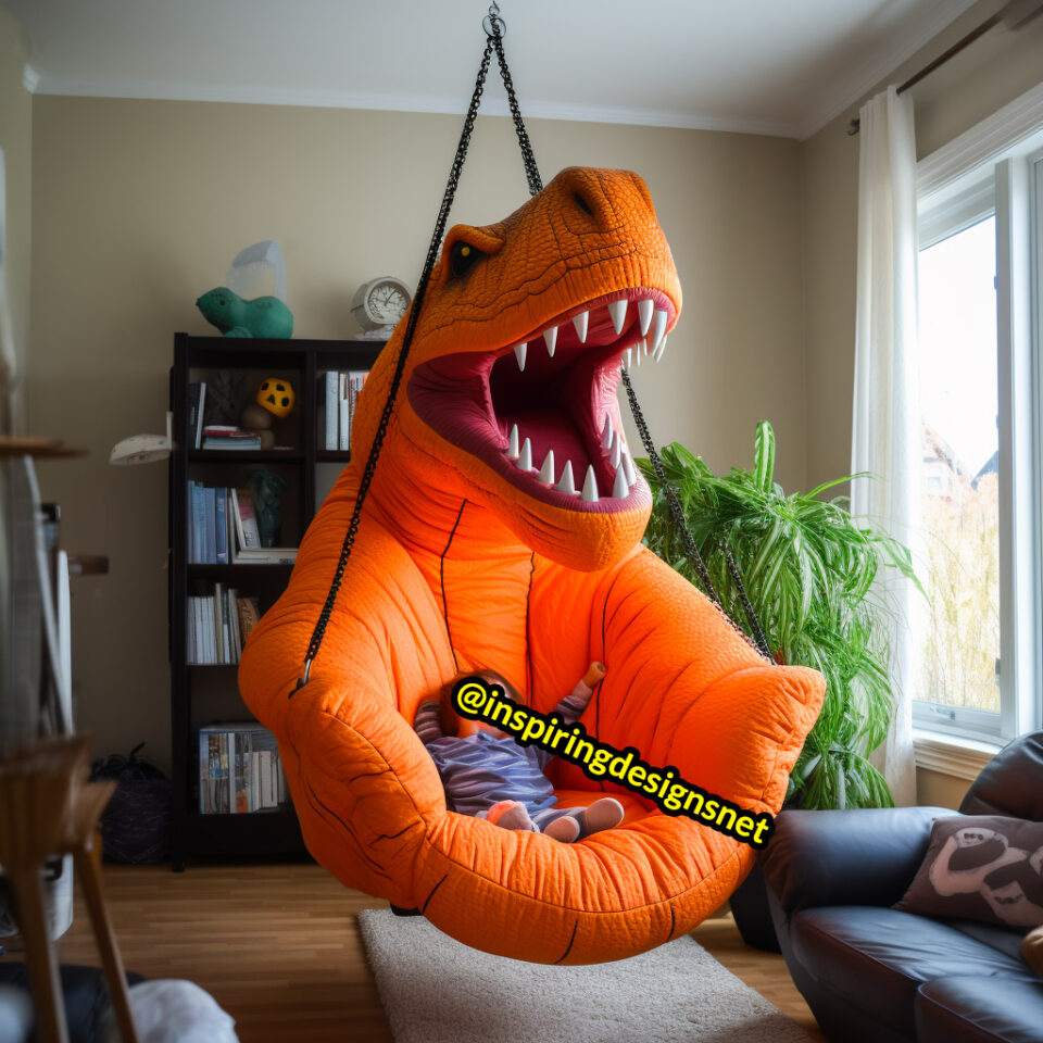 These Hanging Dinosaur Loungers Will Have Your Kids Swinging into the ...