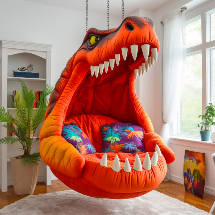 These Hanging Dinosaur Loungers Will Have Your Kids Swinging into the ...