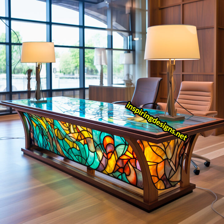 These Stunning Stained Glass Desks Will Illuminate Your Workspace