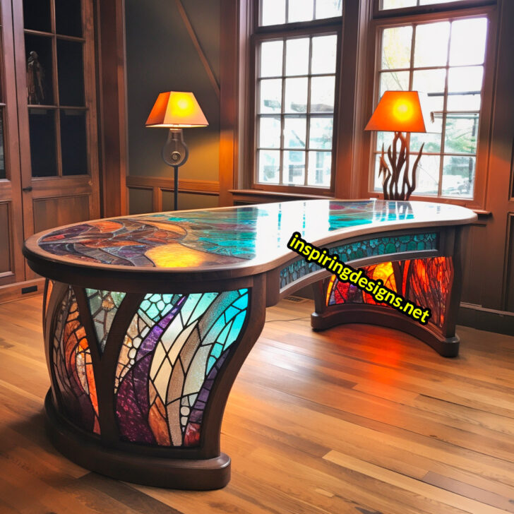These Stunning Stained Glass Desks Will Illuminate Your Workspace