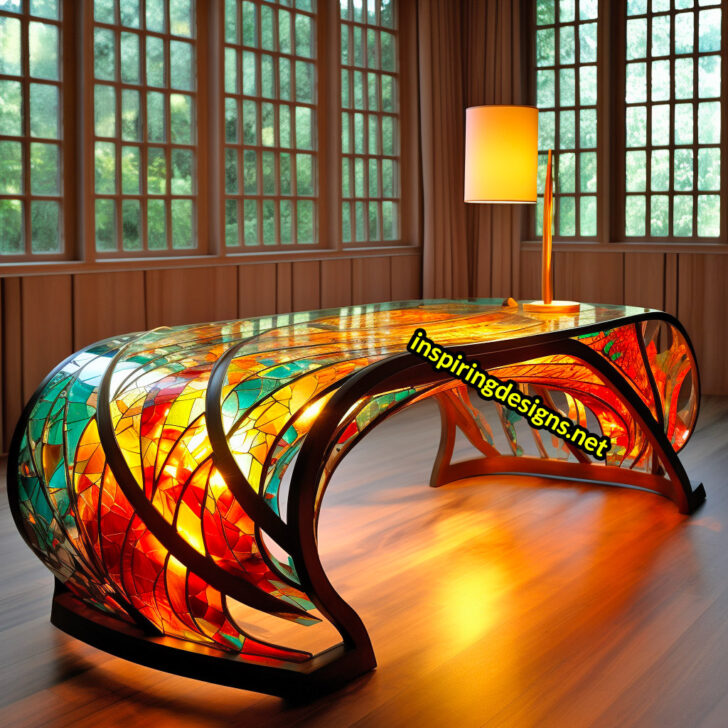 These Stunning Stained Glass Desks Will Illuminate Your Workspace