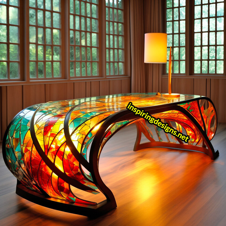 These Stunning Stained Glass Desks Will Illuminate Your Workspace