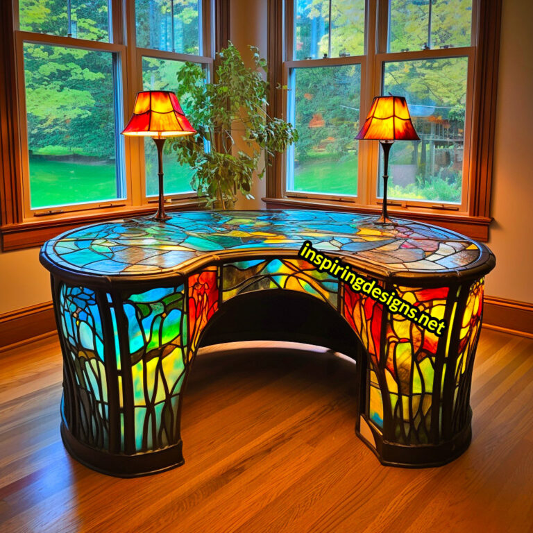 These Stunning Stained Glass Desks Will Illuminate Your Workspace