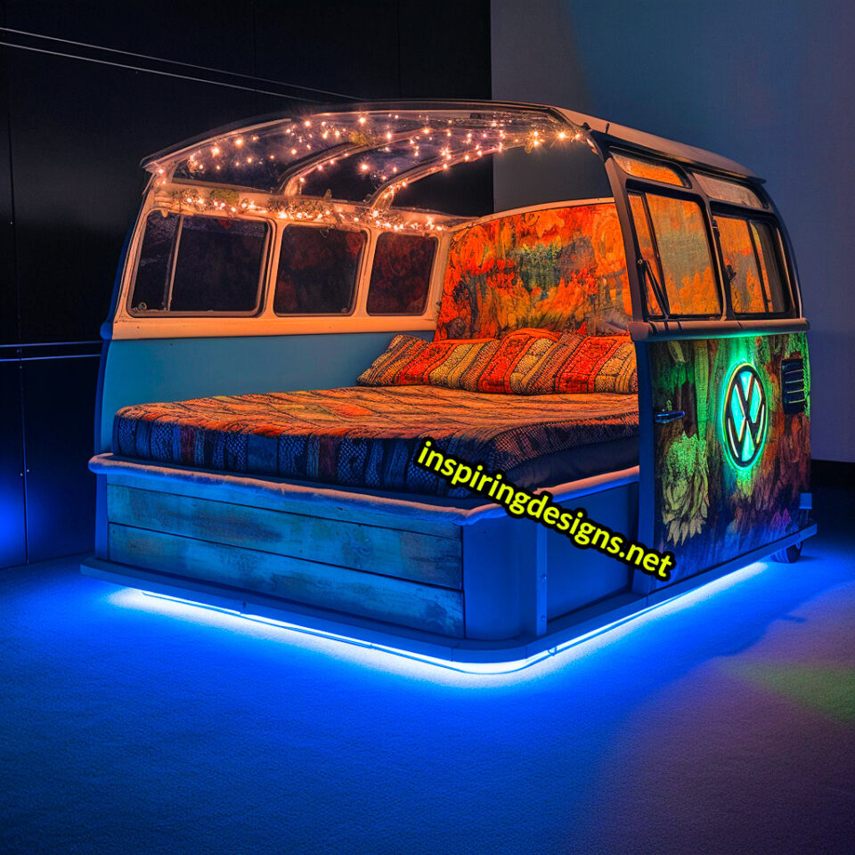 These Volkswagen Hippy Van Beds Are a Trip Back in Time for Nighttime ...