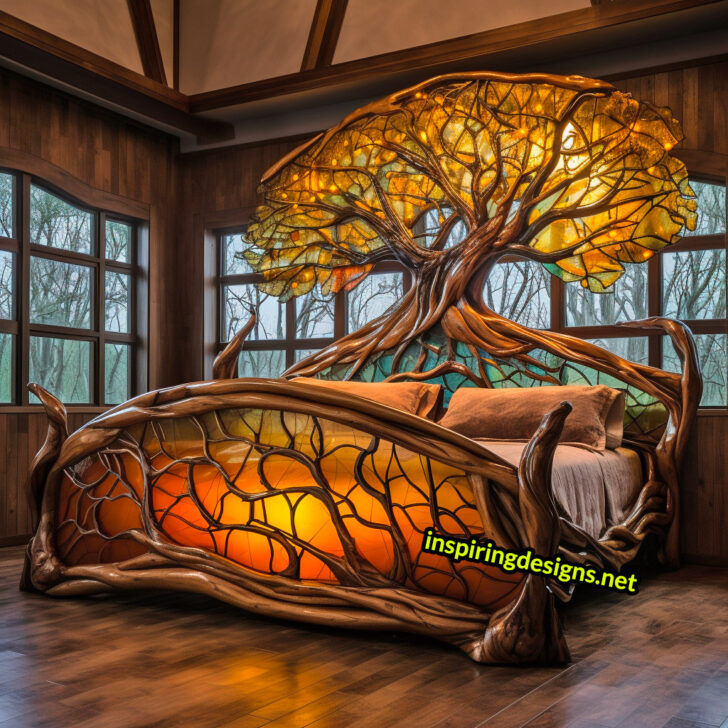These Epic Stained Glass Tree Of Life Beds are the Ultimate Forest ...