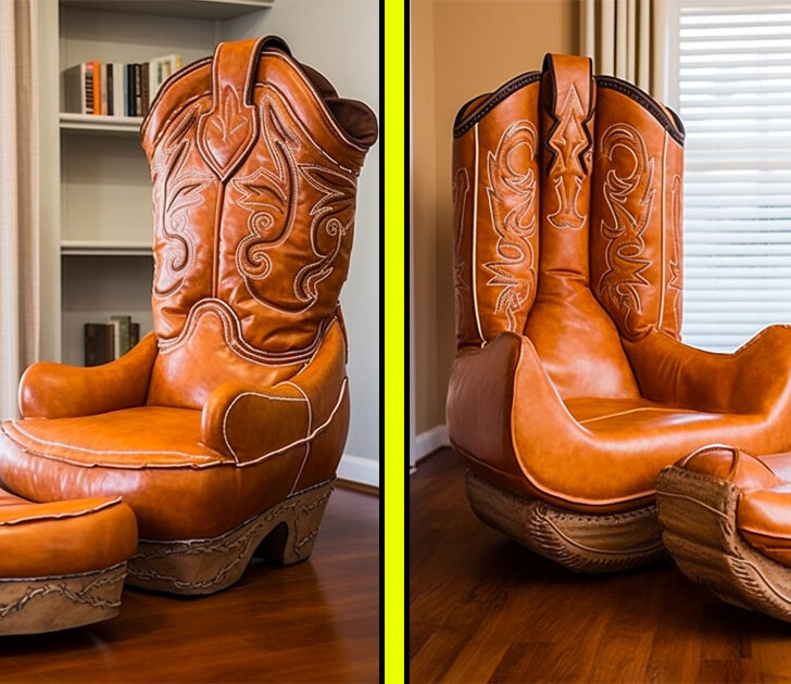 These Giant Cowboy Boot Shaped Chairs Are the Ultimate Yeehaw in Home ...