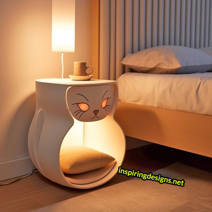 These Cat Nightstands are the Purr-fect Addition to Any Bedroom!