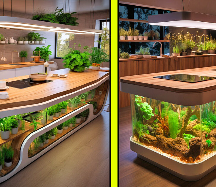 These Kitchen Islands Have Built-in Composters and Hydroponics Gardens ...