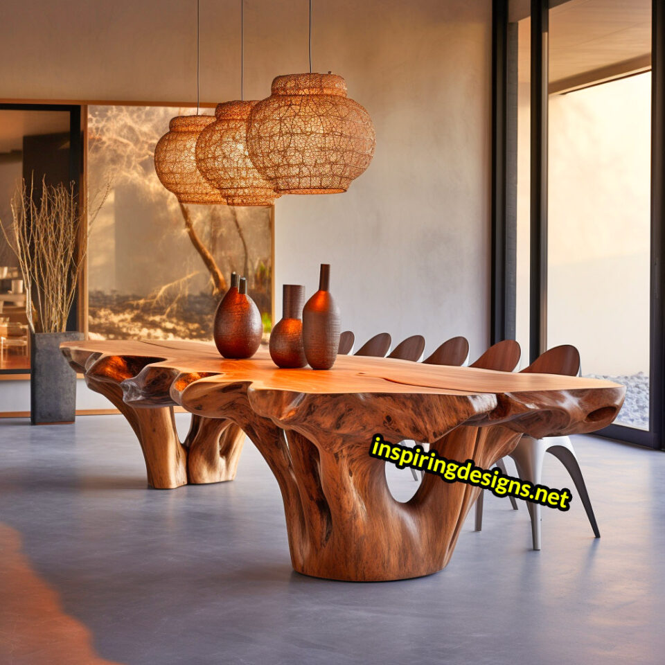 These Wooden Tree Shaped Dining Tables Are Rooted in Exquisite Design!