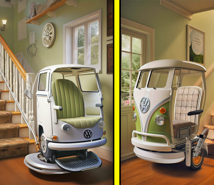 These Volkswagen Type 2 Bus Stairlifts Are the Groovy Elevator ...