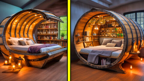 These Giant Wine Barrel Beds Will Have You Dreaming in Red and White