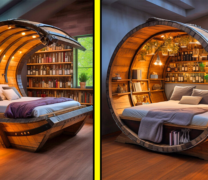 These Giant Wine Barrel Beds Will Have You Dreaming in Red and White ...