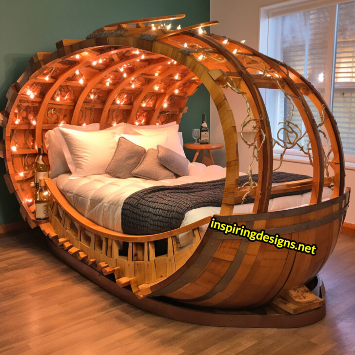 These Giant Wine Barrel Beds Will Have You Dreaming in Red and White