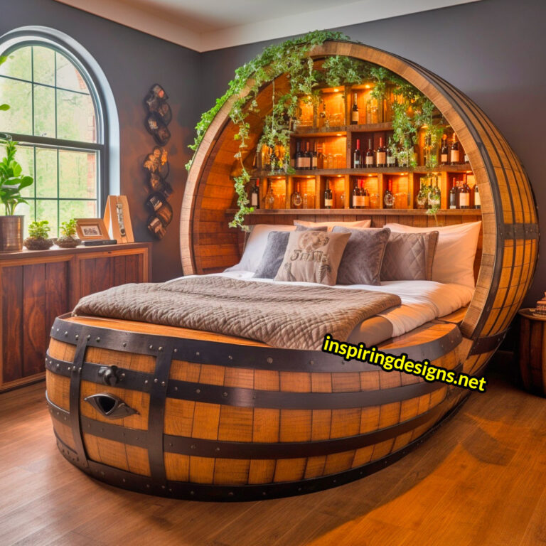 These Giant Wine Barrel Beds Will Have You Dreaming in Red and White