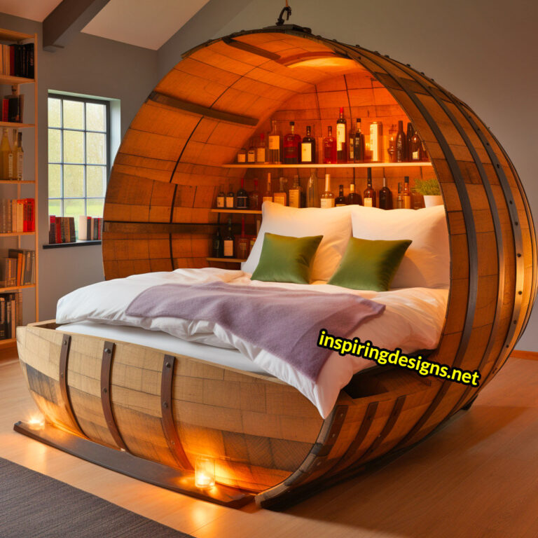 These Giant Wine Barrel Beds Will Have You Dreaming in Red and White