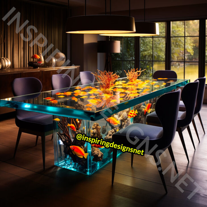 These Aquarium Dining Tables Will Make Waves at Your Next Dinner Party ...