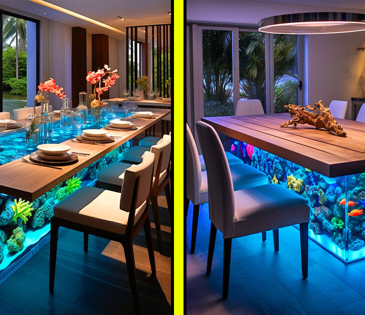 These Aquarium Dining Tables Will Make Waves at Your Next Dinner Party ...