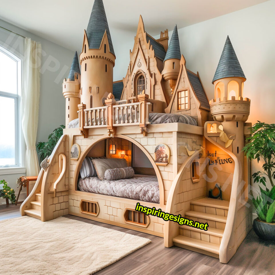 These Giant Harry Potter Hogwarts Castle Kids Beds Bring the Wizarding ...