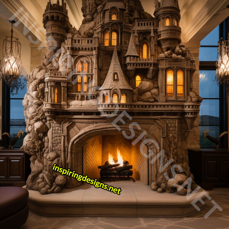 These Giant Disney and Hogwarts Castle Shaped Fireplaces Turn Your Home ...