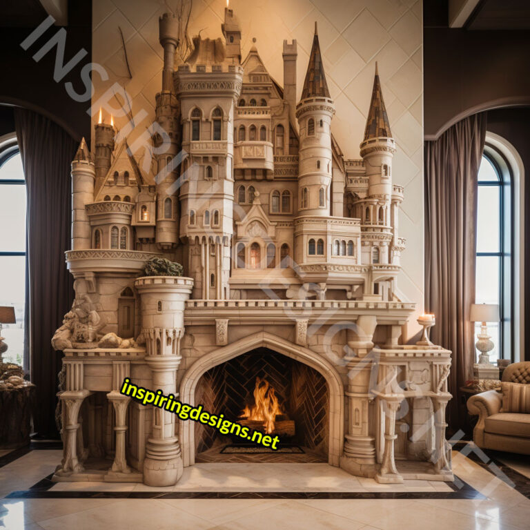 These Giant Disney and Hogwarts Castle Shaped Fireplaces Turn Your Home ...