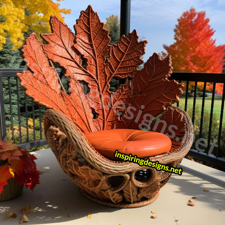 These Oversized Autumn Leaf Porch Chairs Turn Your Porch into an Fall ...