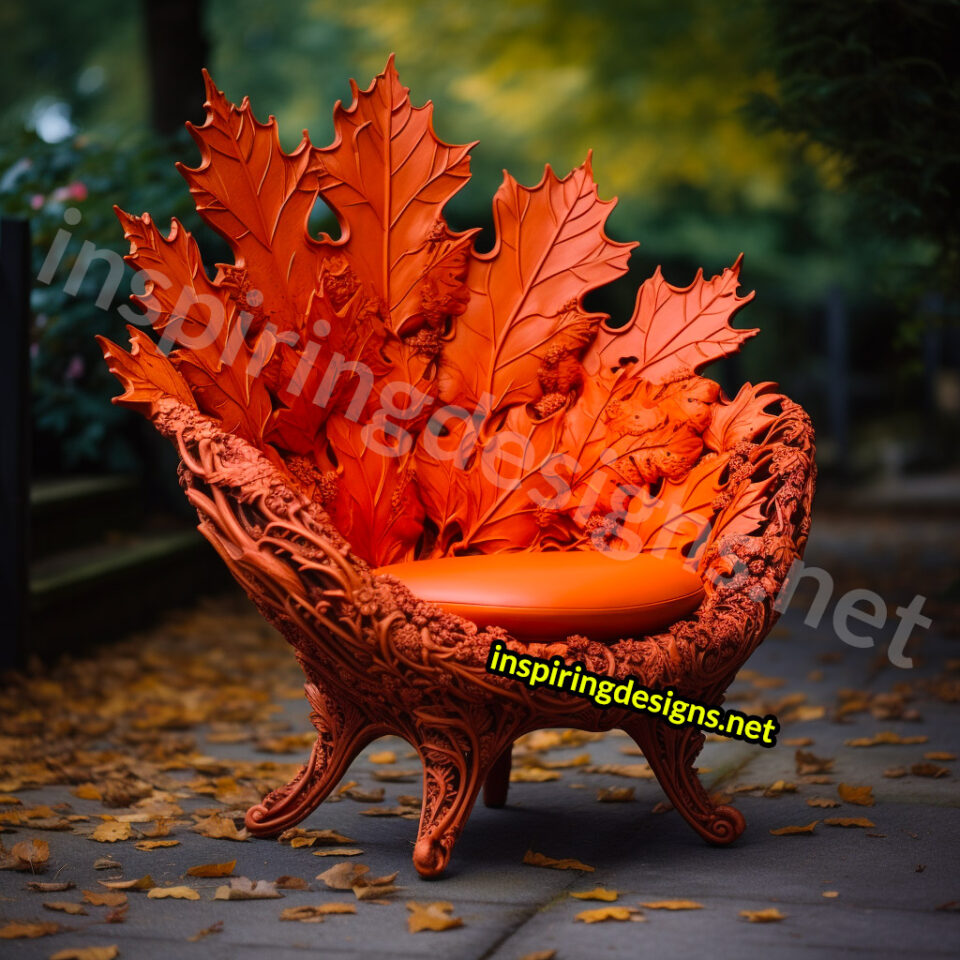 These Oversized Autumn Leaf Porch Chairs Turn Your Porch into an Fall ...