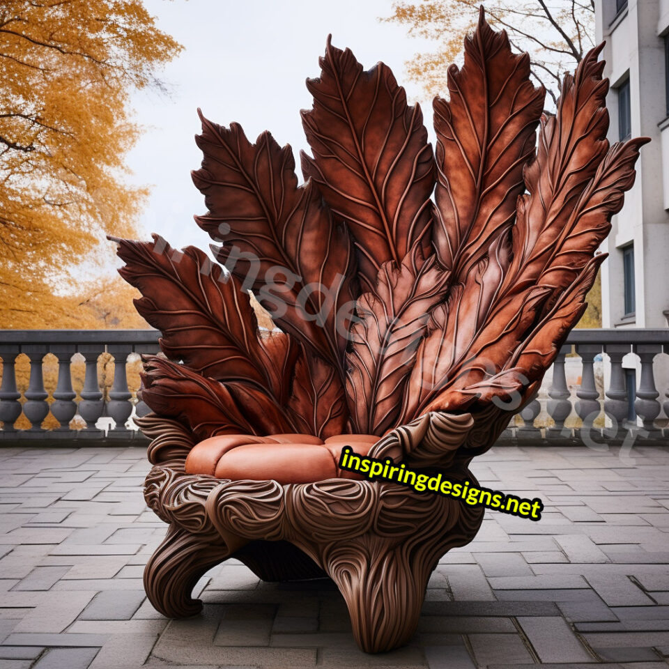 These Oversized Autumn Leaf Porch Chairs Turn Your Porch into an Fall ...
