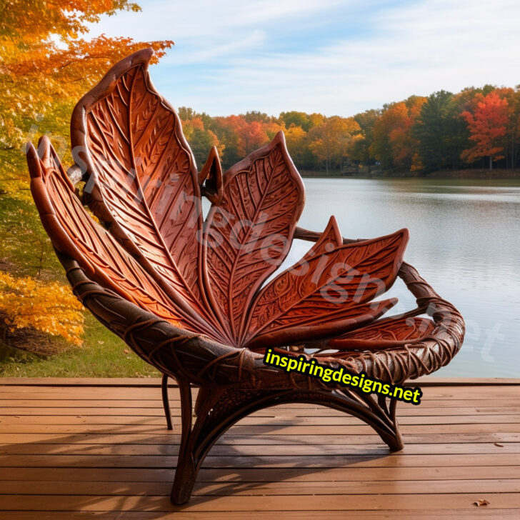 These Oversized Autumn Leaf Porch Chairs Turn Your Porch into an Fall ...