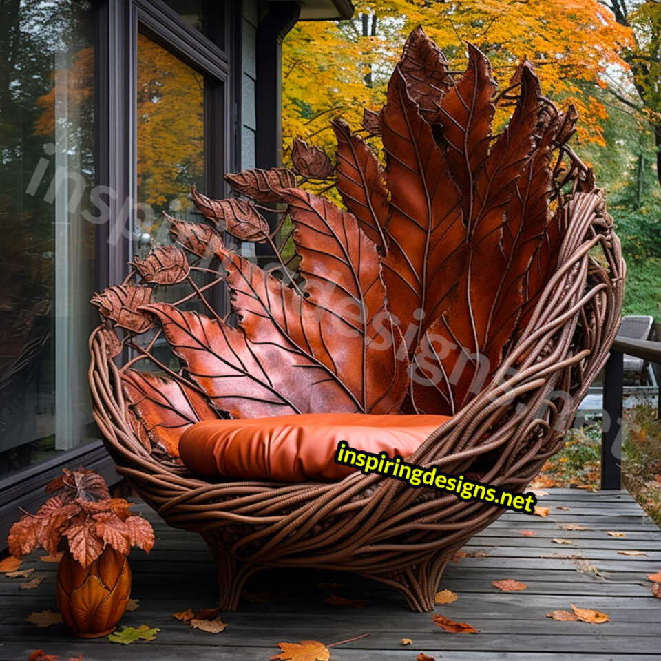These Oversized Autumn Leaf Porch Chairs Turn Your Porch into an Fall ...