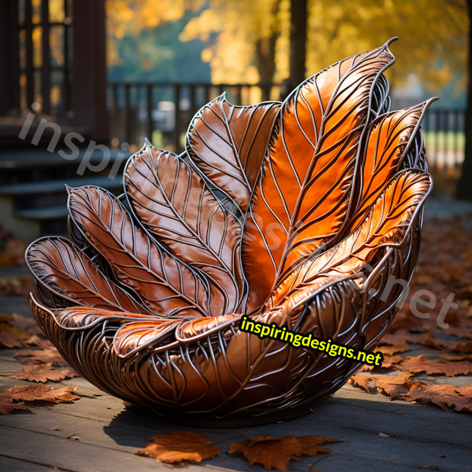 These Oversized Autumn Leaf Porch Chairs Turn Your Porch into an Fall ...