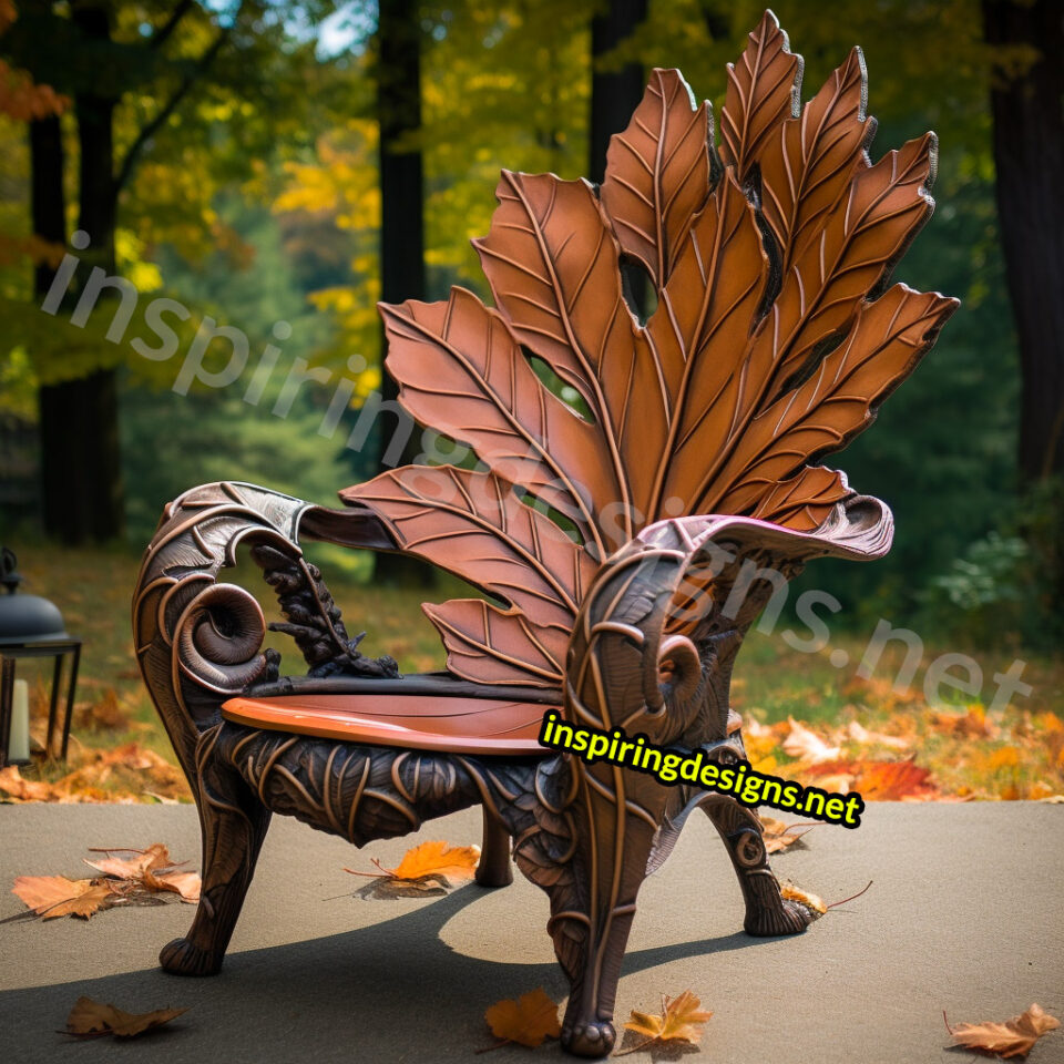 These Oversized Autumn Leaf Porch Chairs Turn Your Porch into an Fall ...