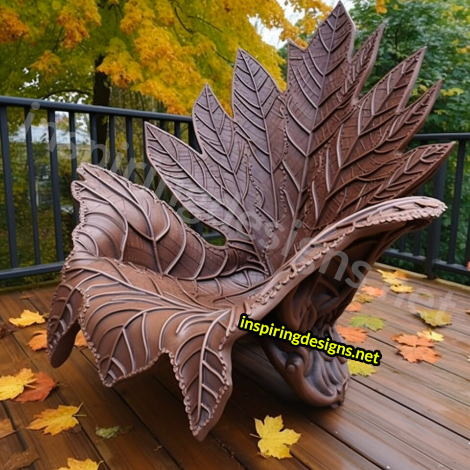 These Oversized Autumn Leaf Porch Chairs Turn Your Porch into an Fall ...