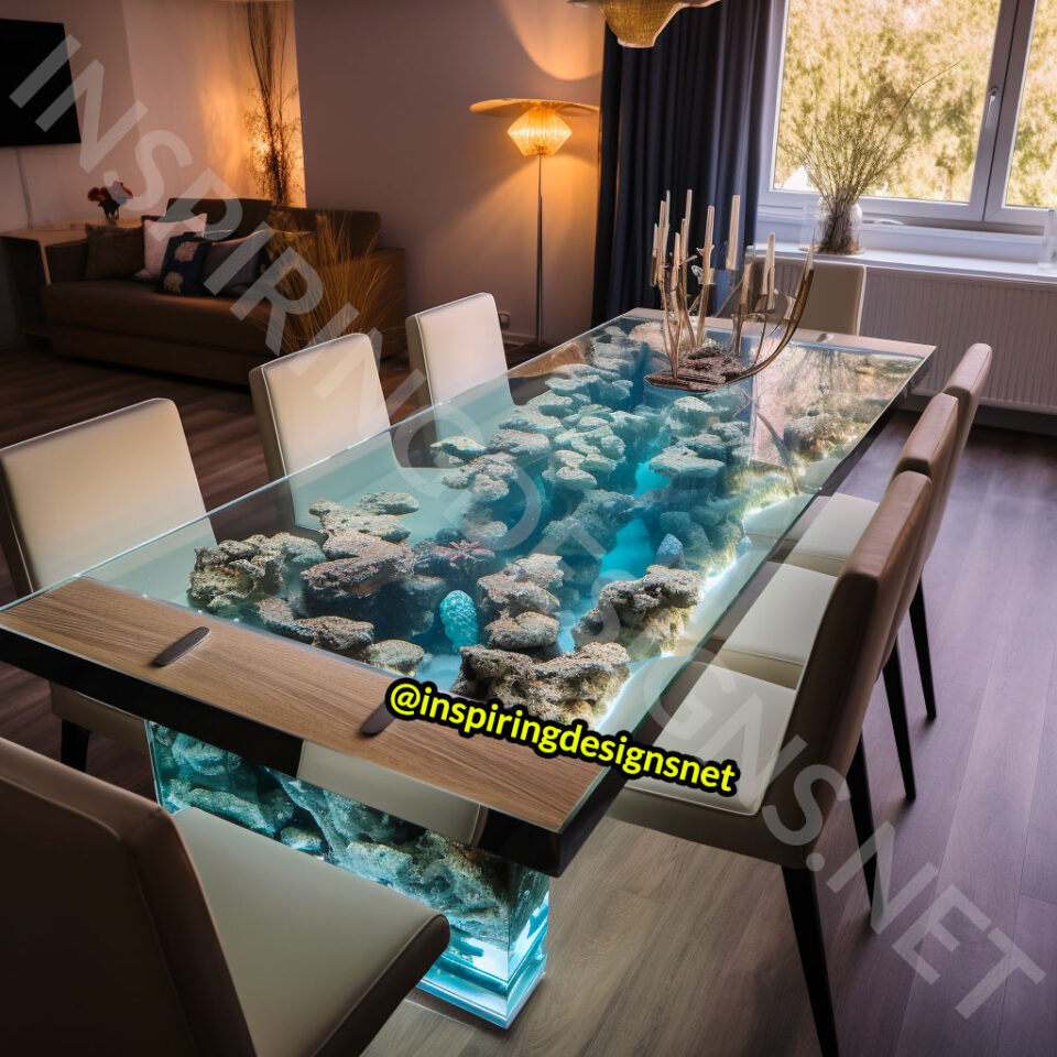 These Aquarium Dining Tables Will Make Waves at Your Next Dinner Party ...