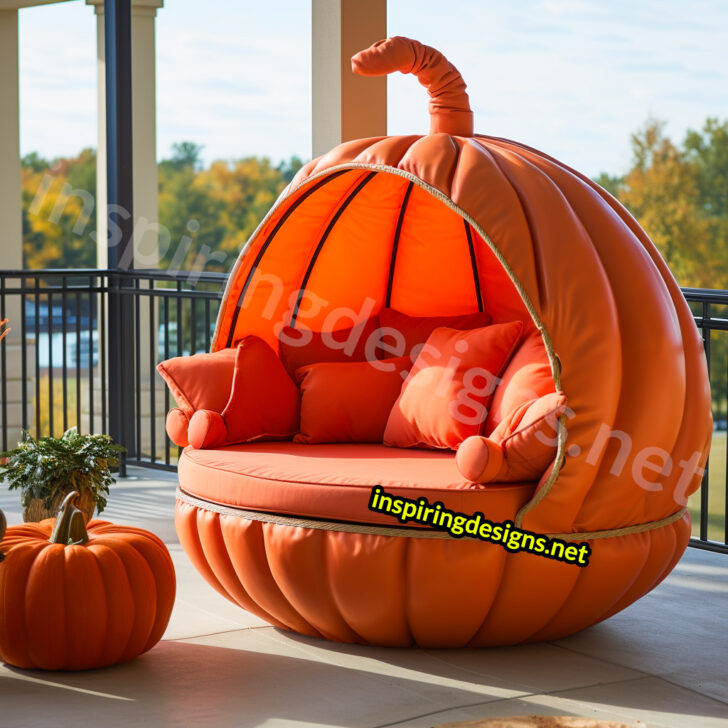 These Giant Pumpkin Shaped Loungers are the Halloween Season's Most ...