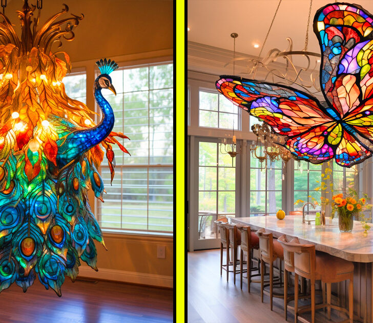 These Stained Glass Animal Chandeliers Turn Ordinary Rooms Into Wild ...