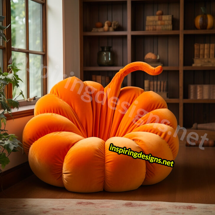 These Giant Pumpkin Shaped Loungers are the Halloween Season's Most ...