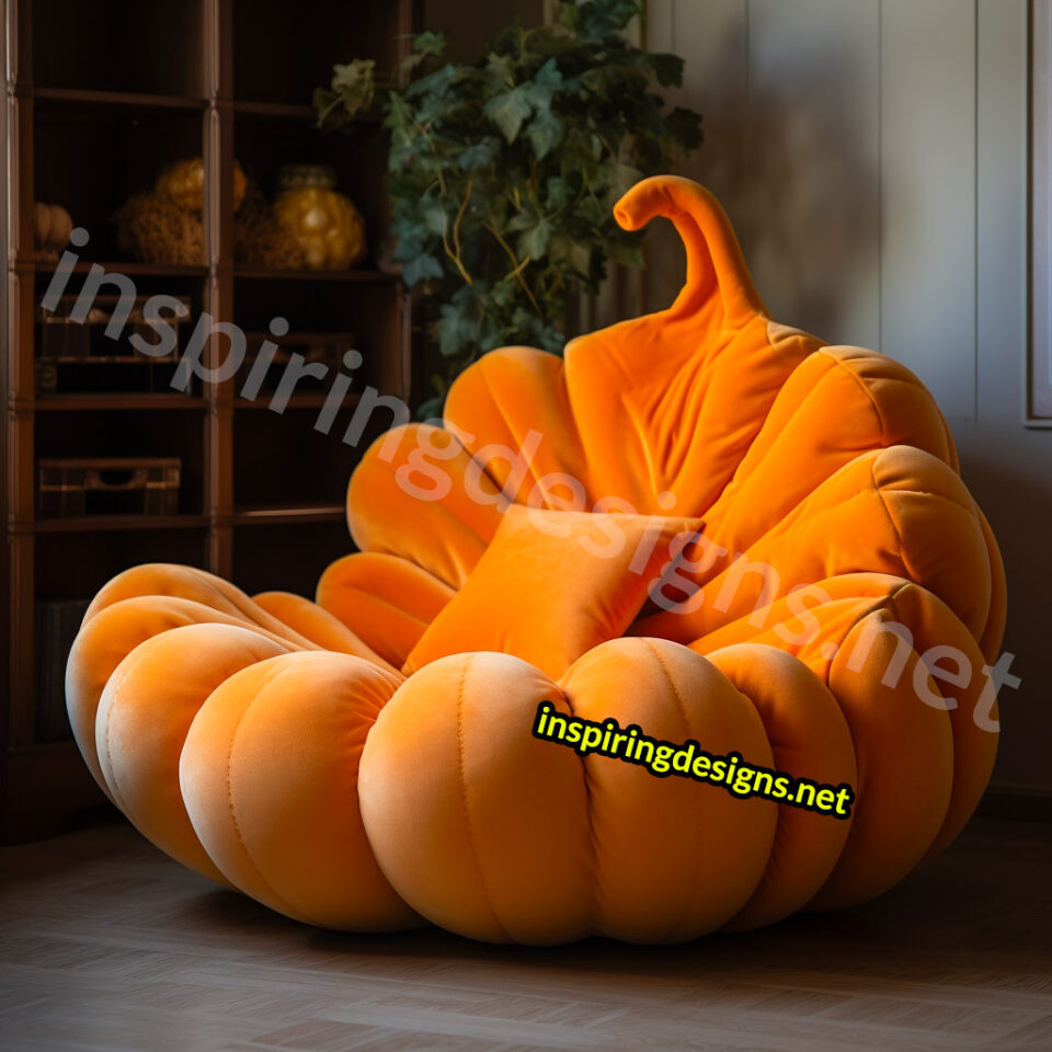 These Giant Pumpkin Shaped Loungers are the Halloween Season's Most ...