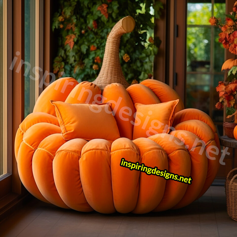 These Giant Pumpkin Shaped Loungers are the Halloween Season's Most ...