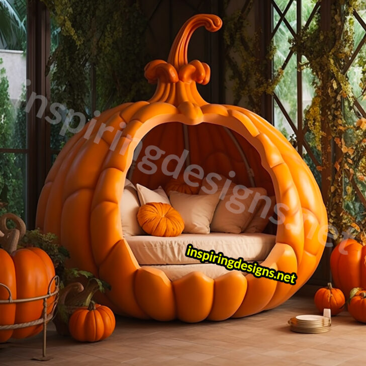 These Giant Pumpkin Shaped Loungers are the Halloween Season's Most ...