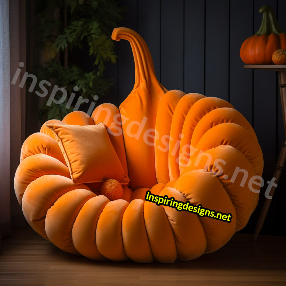 These Giant Pumpkin Shaped Loungers are the Halloween Season's Most ...