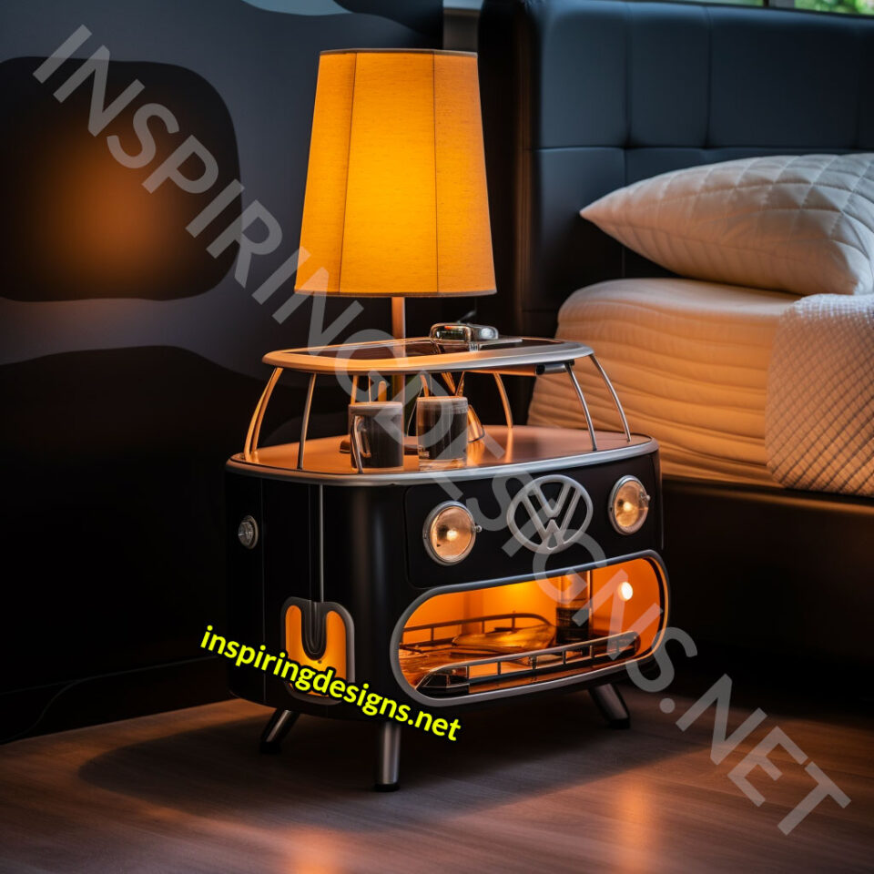 These Volkswagen Type 2 Bus Shaped Nightstands Will Drive You Down ...