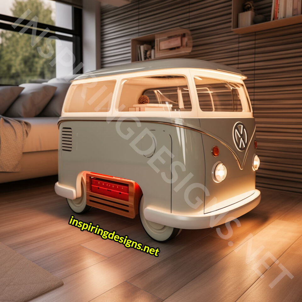 These Volkswagen Type 2 Bus Shaped Nightstands Will Drive You Down ...