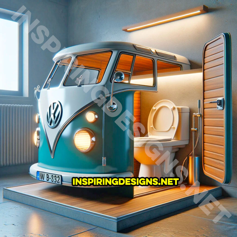 These Volkswagen Type 2 Bus Shaped Toilets Are the Ultimate Pit Stop ...