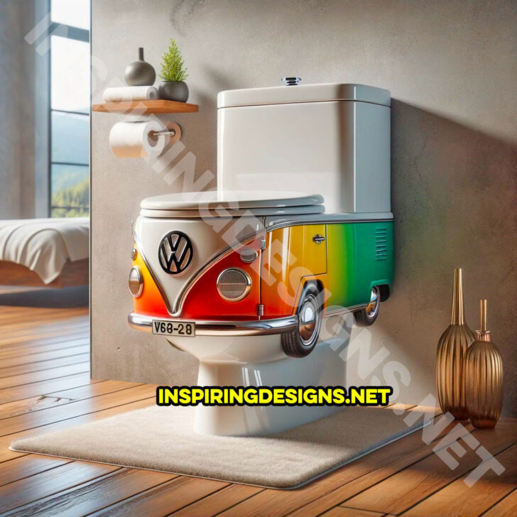 These Volkswagen Type 2 Bus Shaped Toilets Are the Ultimate Pit Stop ...