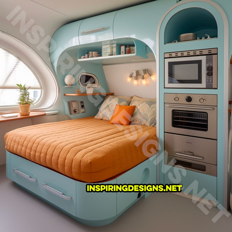 These Beds Have Built-In Kitchens: Never Leave Bed For That Midnight Snack!