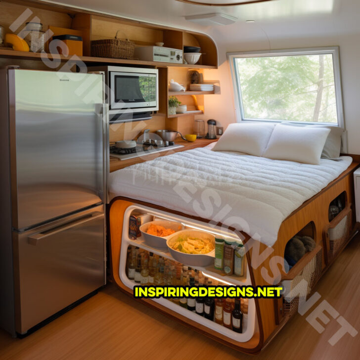 These Beds Have Built-In Kitchens: Never Leave Bed For That Midnight Snack!